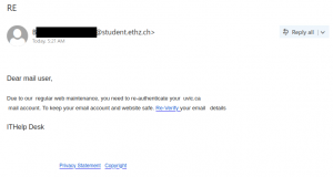 Phish Bowl – Phishing emails spotted at UVic