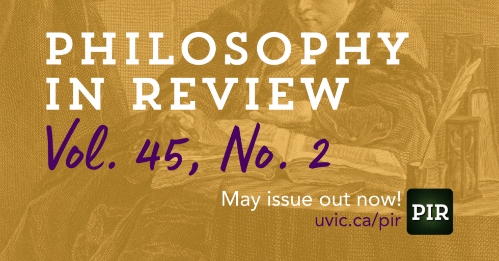 New Issue of Philosophy in Review – Vol. 45, No. 2 Now Live ...